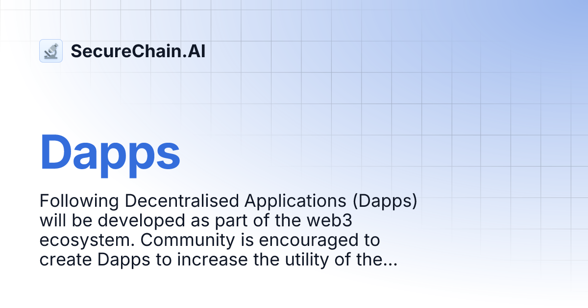 Dapps | SecureChain.AI